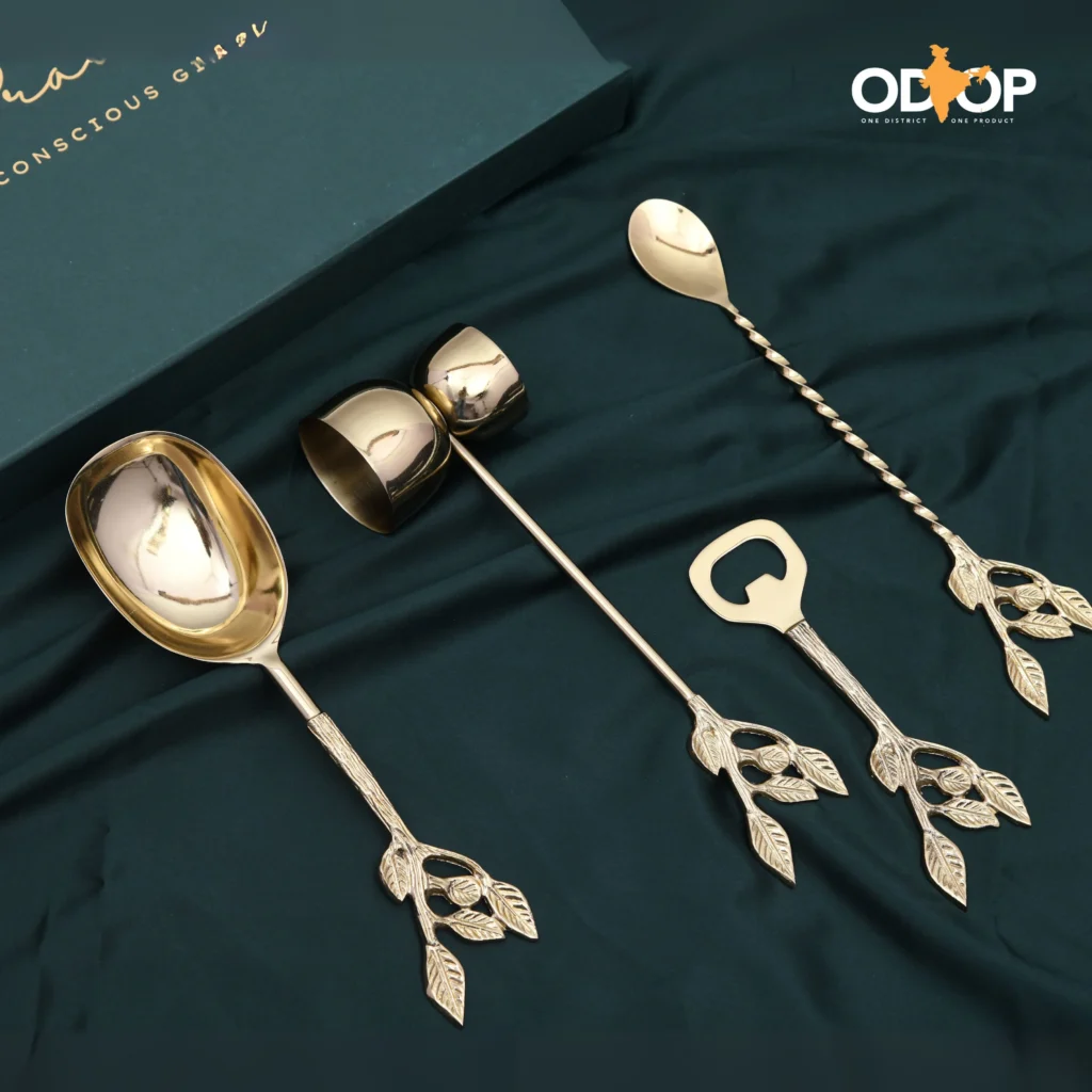 Patram Bar Set - Tinplum - Premium Brass Barware Set For Gift, Bar ...